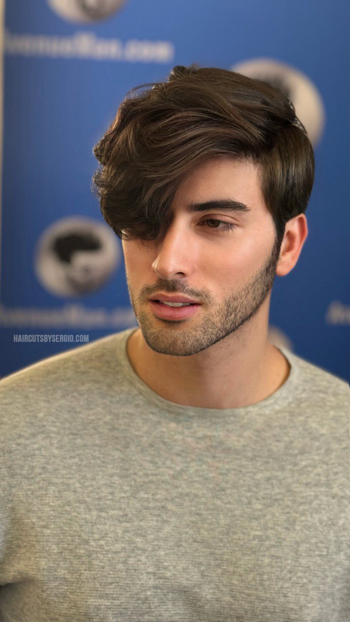 Long Fringe Cut with Texture by Sergio Slavnov – Haircuts By Sergio
